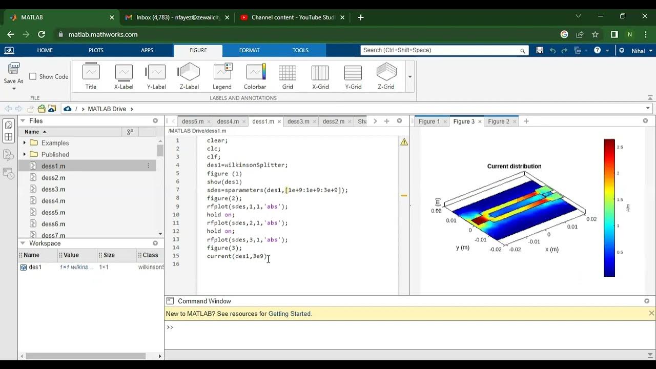 Lec 7: Simulation of Wikinson splitter using MATLAB - YouTube