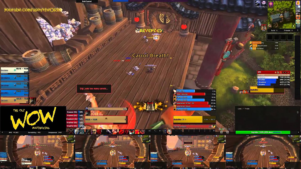 World of Warcraft - Multiboxing - Warrior, Priest, 3x Shaman in ...