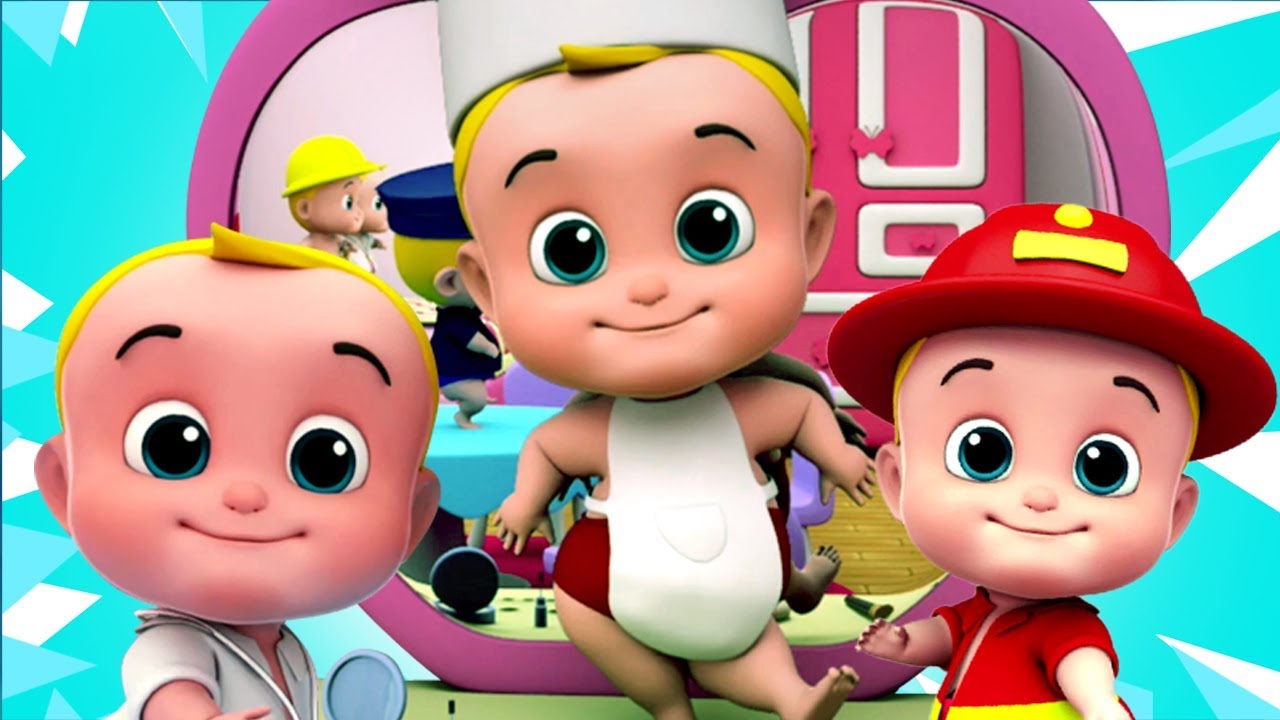 cinco pequeños bebés | Saltando en la cama rimas | Rimas para niños ...