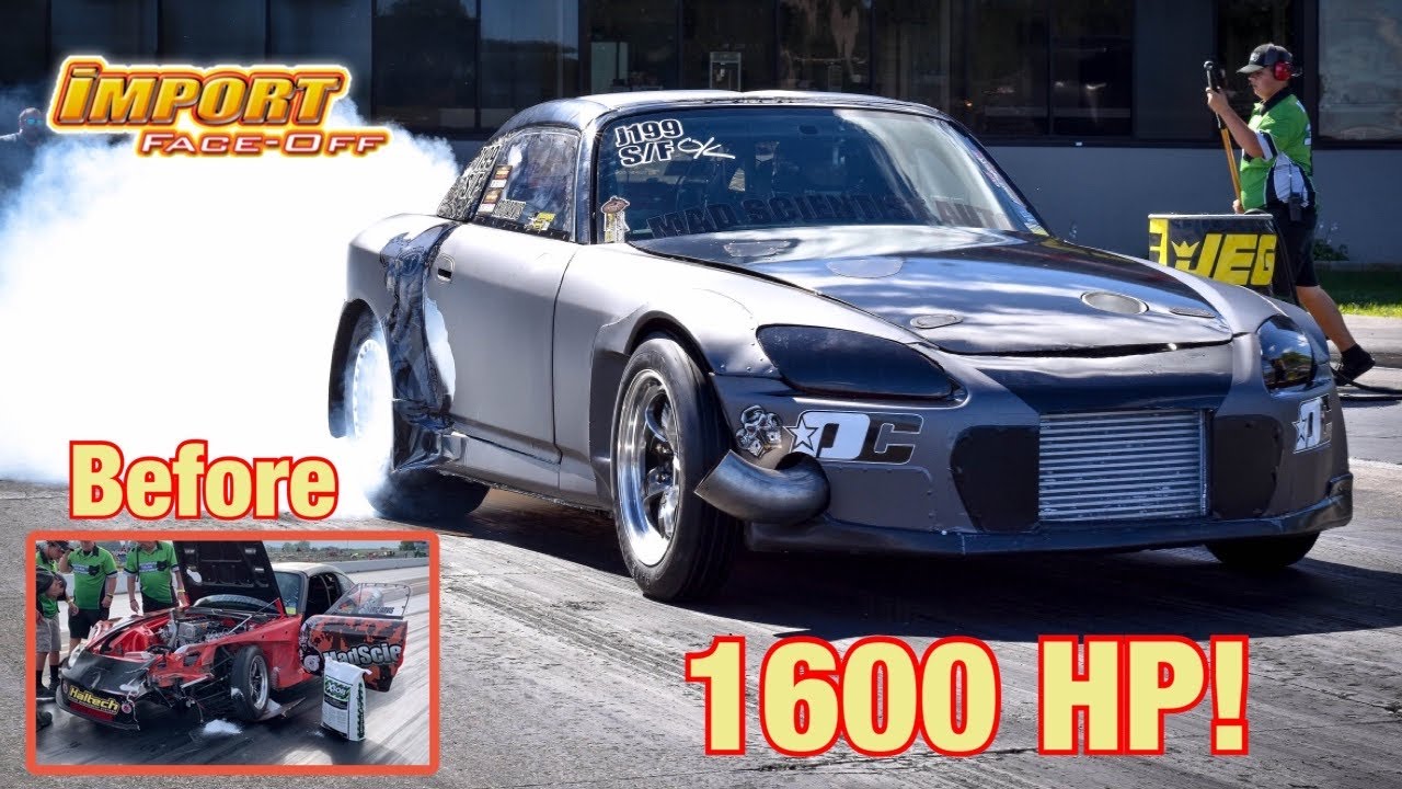 Compound turbo S2000 runs fastest pass of the event coasting! Crash ...