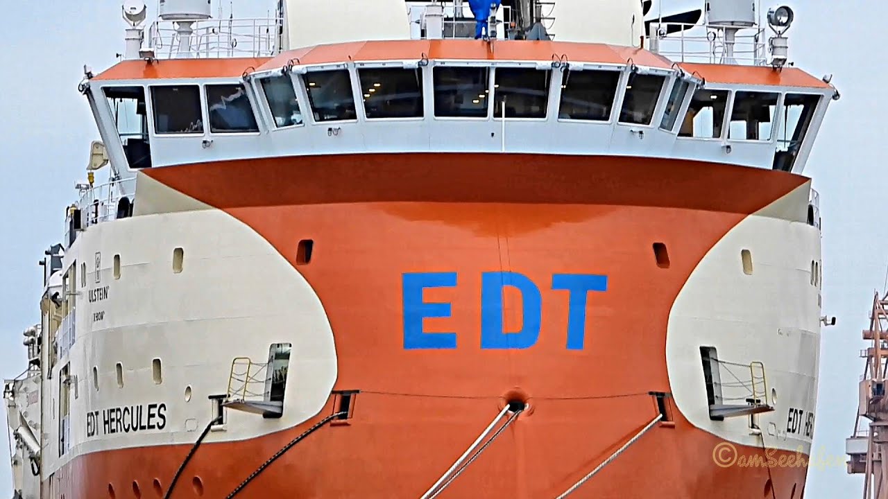 Windparkversorger EDT HERCULES Ulstein X-BOW 5BAM4 IMO 9491422 offshore ...