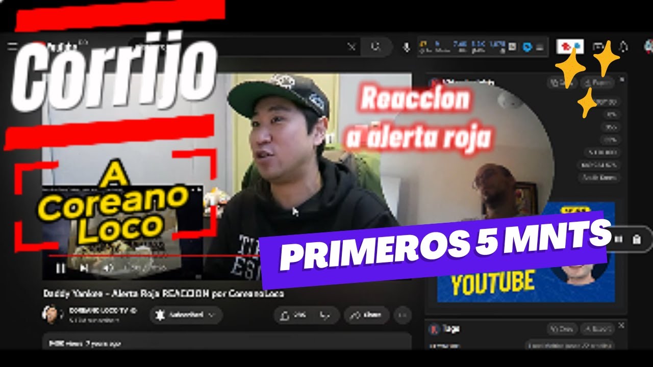 Primeros 5 mints de CORRIJO a Coreano Loco en Video Reaccion Alerta ...