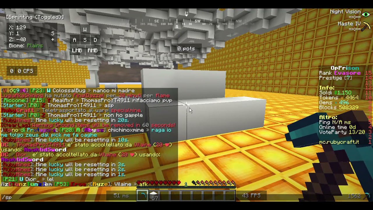 minecraft SP su PC recensione server RubyCraft per OpPrison - YouTube