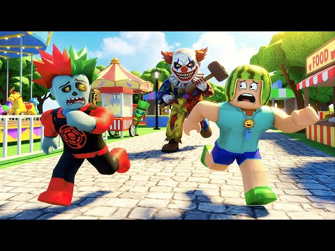 KATİL PALYAÇO PEŞİMİZDE! 🤡😱 - Zombik ve Kaya ile Lunaparktan Kaçış Roblox