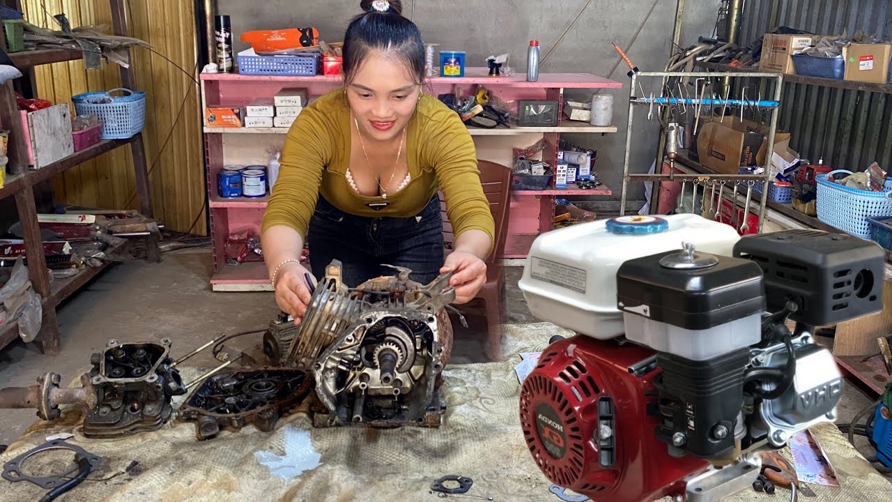 TIMELAPSE : Genius girl repairs and restores many types of engines to ...