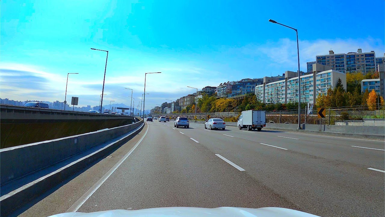 【4K Drive】Gangbyeon Expressway Seoul Korea 江辺北路ドライブ 강변북로 드라이브 - YouTube