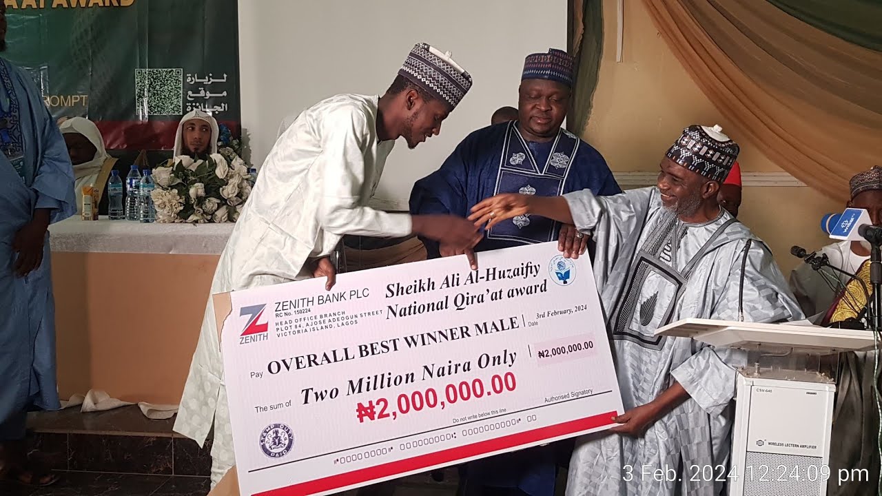 1st Position🏆 Winner of the 2nd Edition of Sheikh Ali Al-Huzaify ...