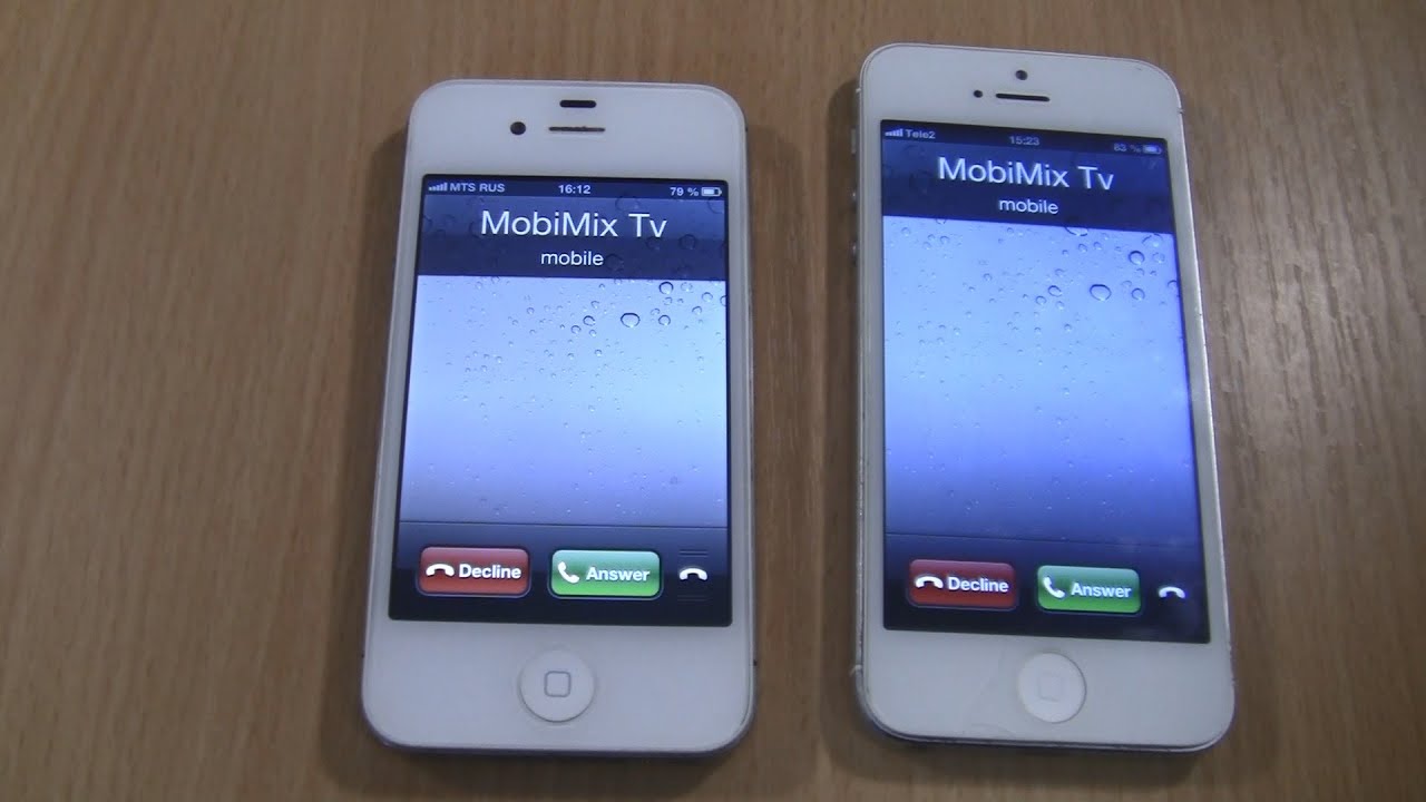 Double Incoming call at the Same Time iPhone 5+iPhone 4S iOS6 - YouTube