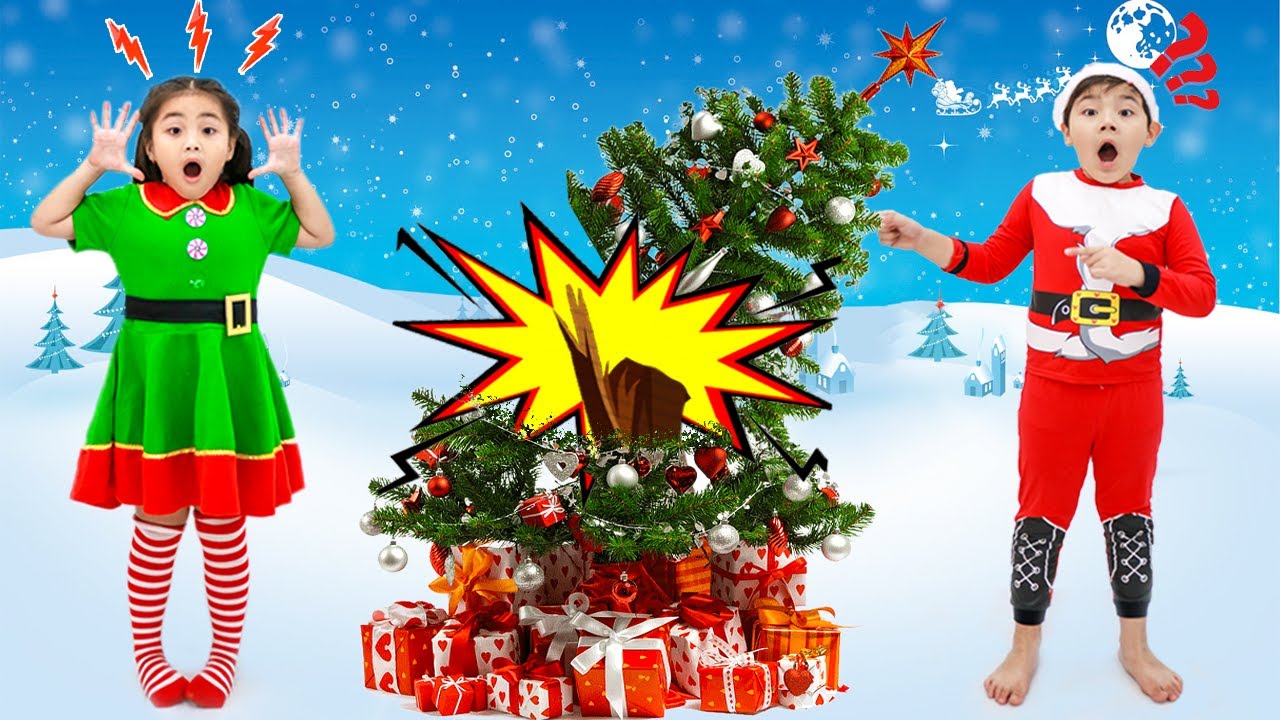 Sammy and Annie Pretend Play Christmas Gifts Story and Preparing for ...