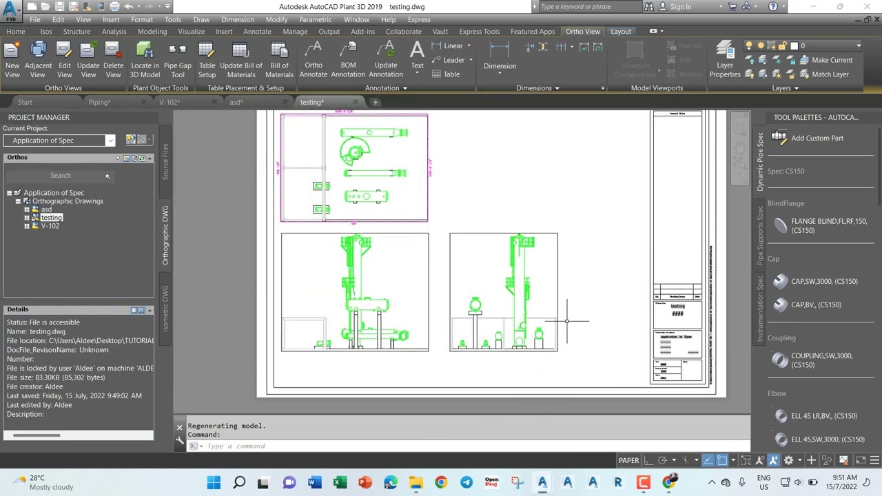 How To Produce Orthographic Drawing On AutoCAD Plant 3D YouTube How To Produce Orthographic Drawing On AutoCAD Plant 3D YouTube