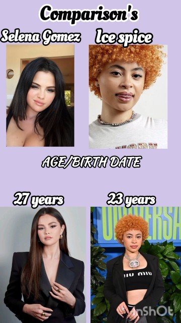 comparison's Selena Gomez or ice spice/@Phetolo-g9k #subscribe # ...