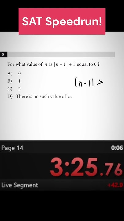 SAT SPEEDRUN - Absolute Value #maths #sat #mathematics #algebra # ...