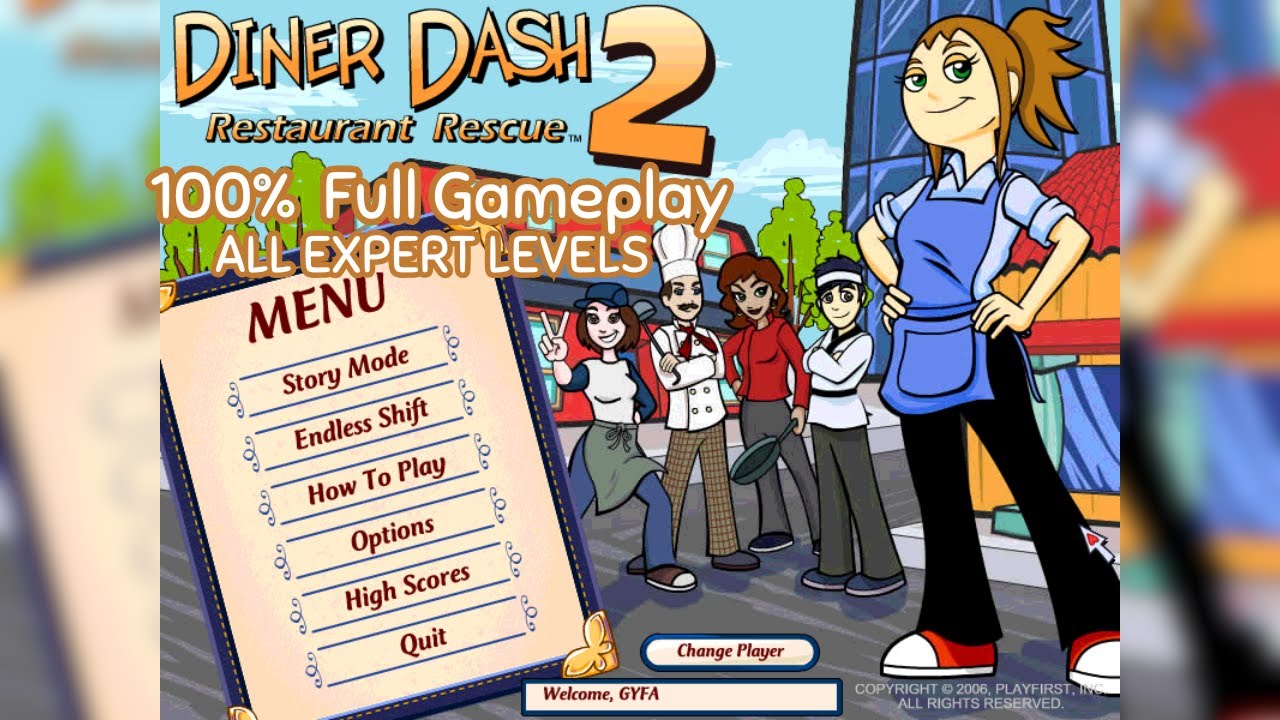🍝 Diner Dash 2 (PC, 2006) 100% Full Gameplay & Longplay Walkthrough ...