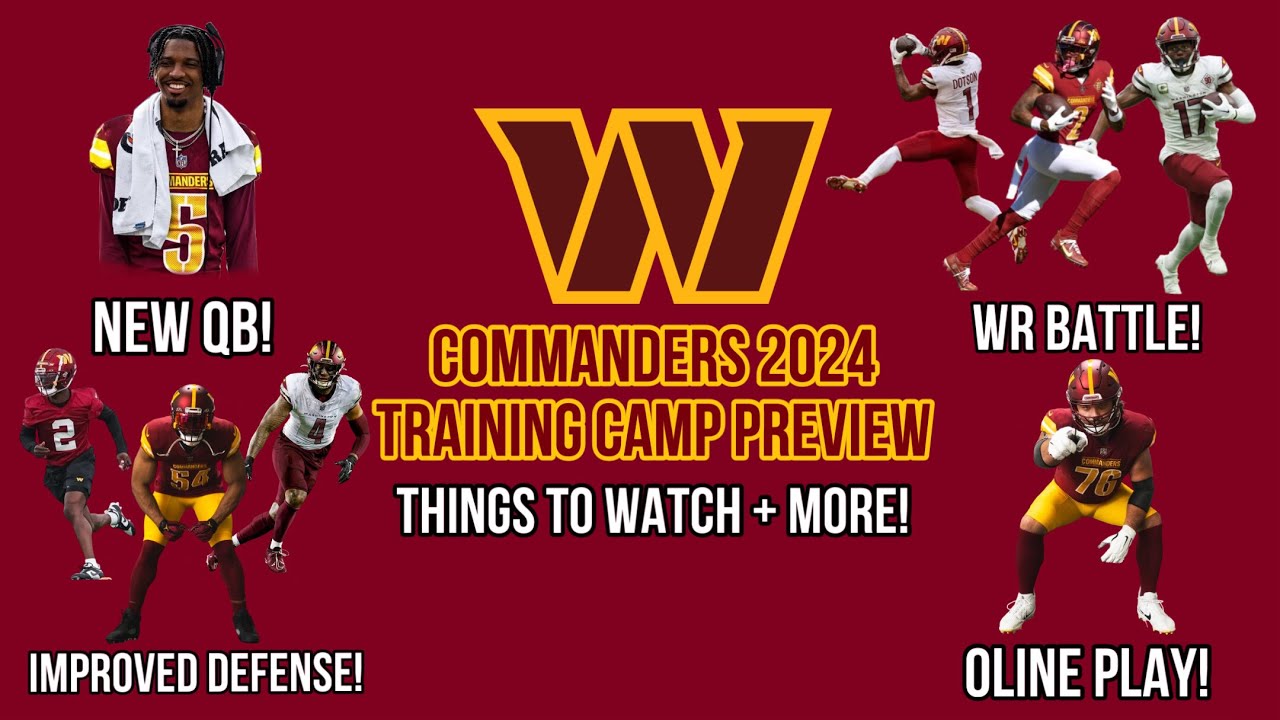 Washington Commanders 2024 Training Camp Preview: What to Watch + More! - YouTube