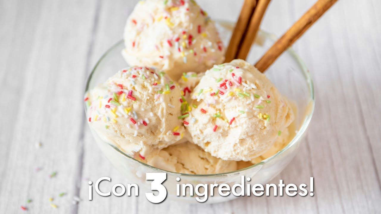 HELADO de VAINILLA CASERO con 3 Ingredientes 🍦💛 | Sin Máquina Heladera ...