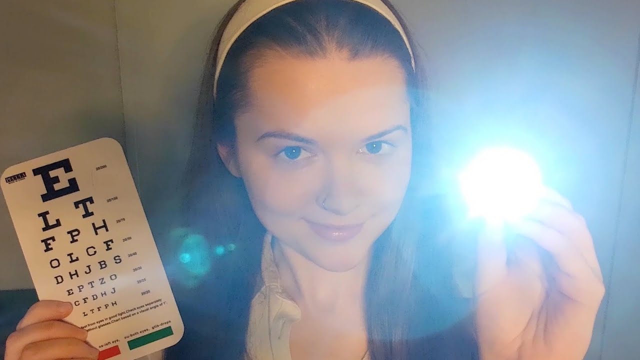 ASMR Eye Exam 💡 Soft Spoken Medical Doctor Roleplay (UP CLOSE) - YouTube