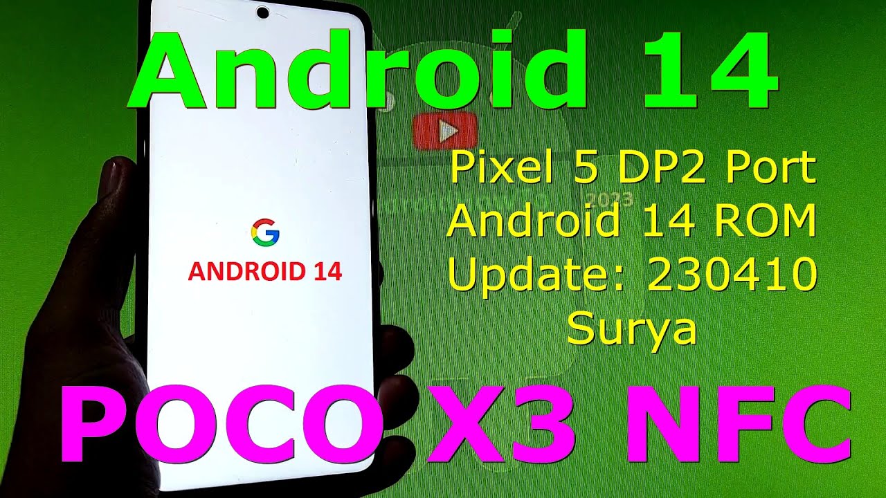 Pixel 5 DP2 Port for Poco X3 NFC Android 14 ROM Update: 230410 - YouTube