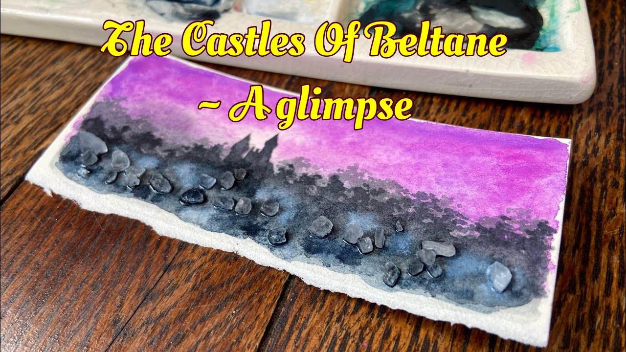 Castles of Beltane process painting - YouTube
