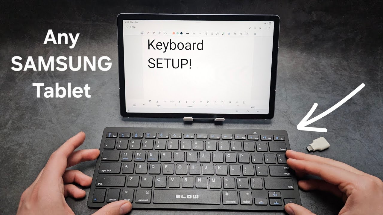 How to Connect Keyboard to Any SAMSUNG Galaxy Tab Tablet - Wired or ...
