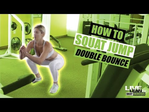 How To Do A SQUAT JUMP DOUBLE BOUNCE | Exercise Demonstration Video and ...
