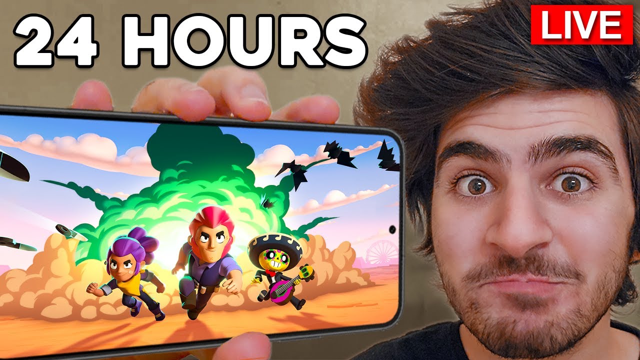 24 Hours Playing Brawl Stars Straight! - YouTube