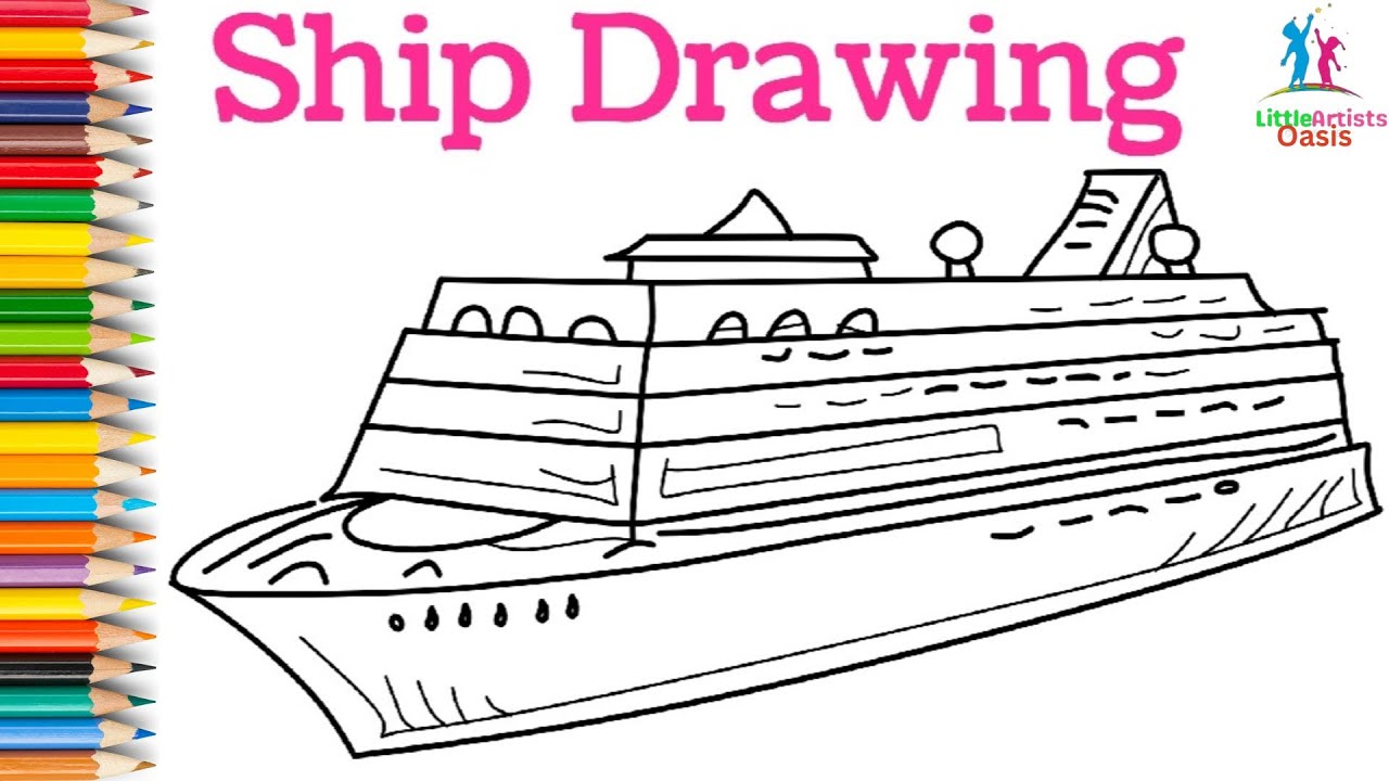 how to draw a sailing boat | easy step by step drawing |how to do ship ...