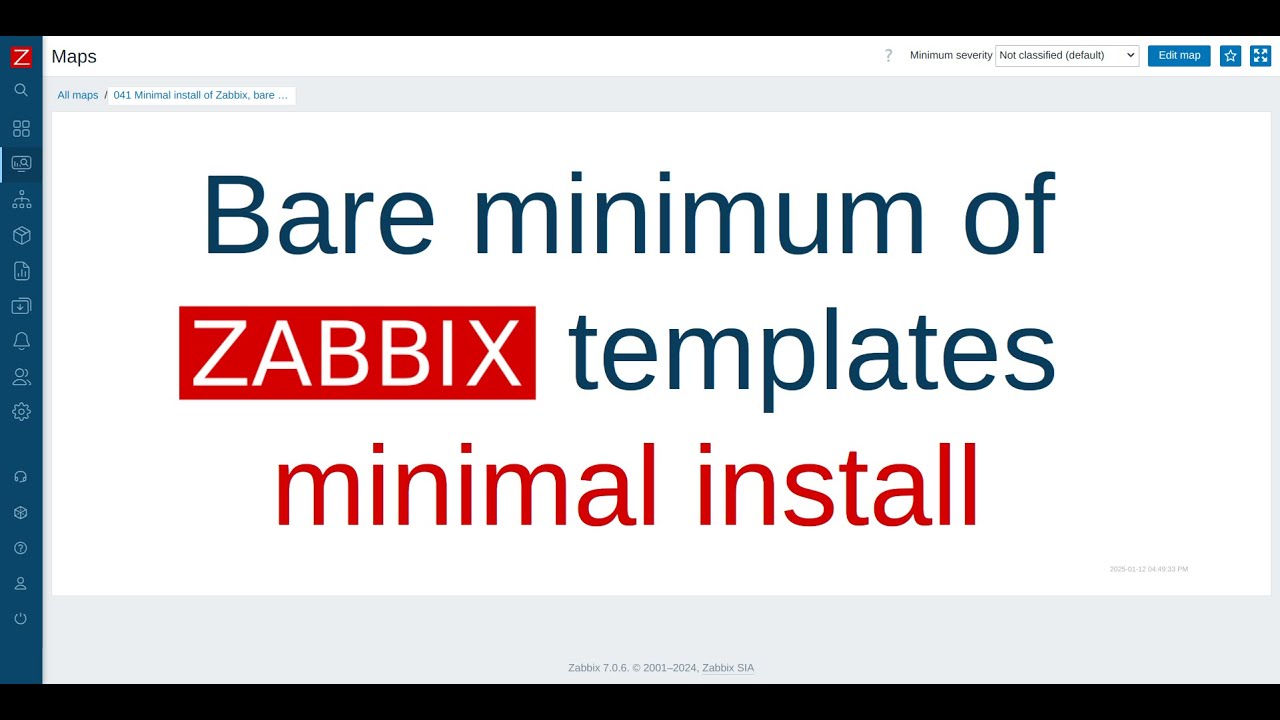 Zabbix minimal install, bare minimum of templates - YouTube