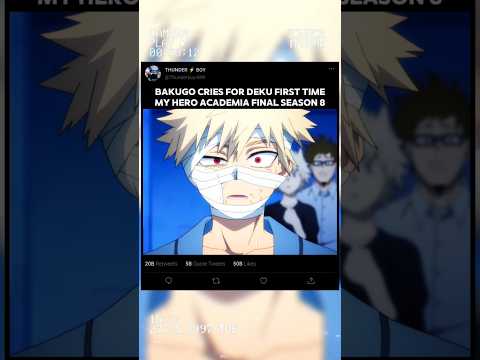 Bakugo Cried For Deku For First Time ☠️ || Boku no Hero Academia S8#myheroacademia
