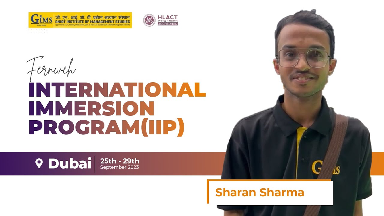 Sharan Sharma - As dive into the International Immersion Program - YouTube