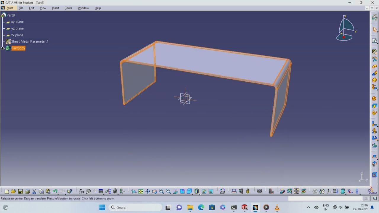 cATIA V5 Sheet Metal Design: Creating Extruded Features - Step-by-Step Tutorial#catiav5 @Free ...