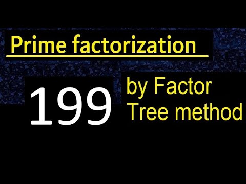 Prime factorization of 199 by factor tree method . Factor tree of 199 ...