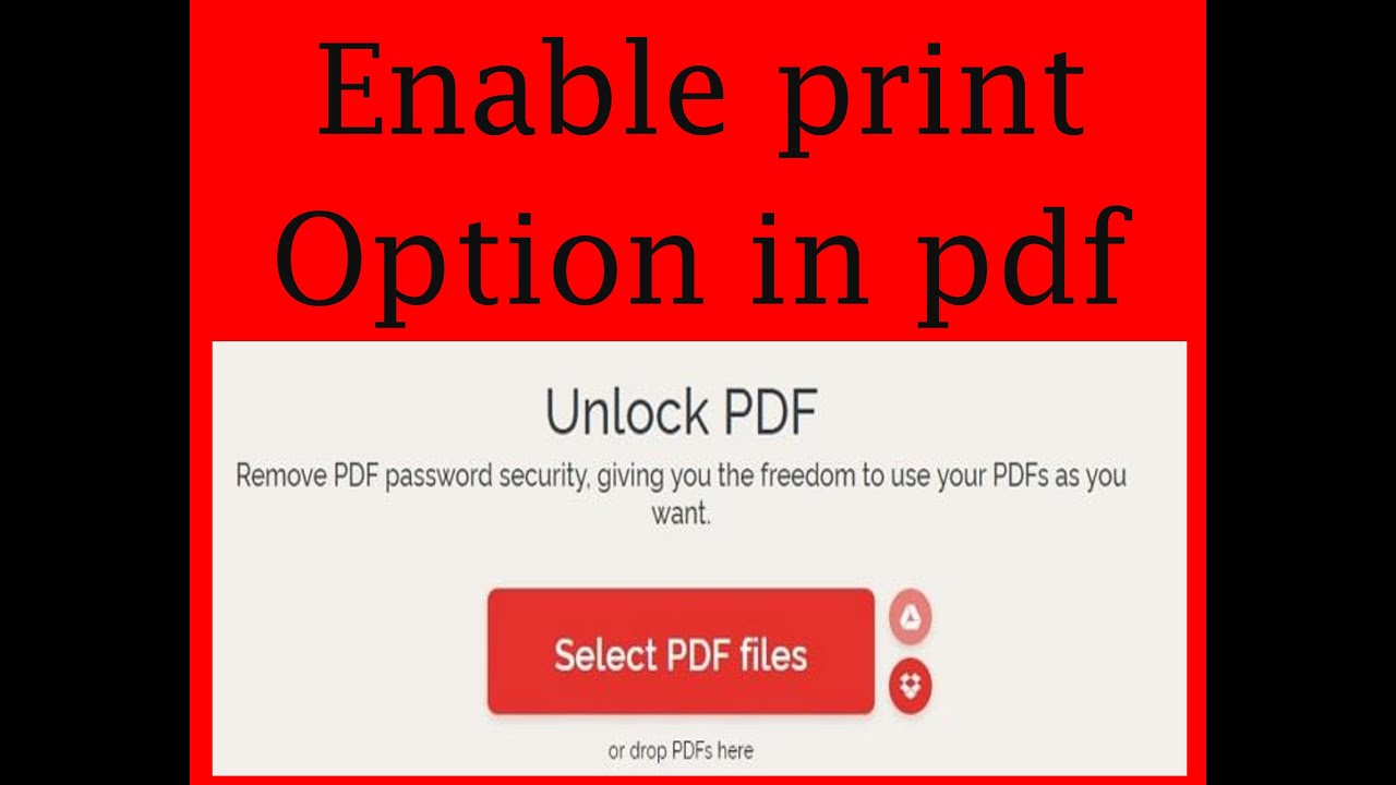 How To Enable Print Option In Pdf YouTube How To Enable Print Option In Pdf YouTube