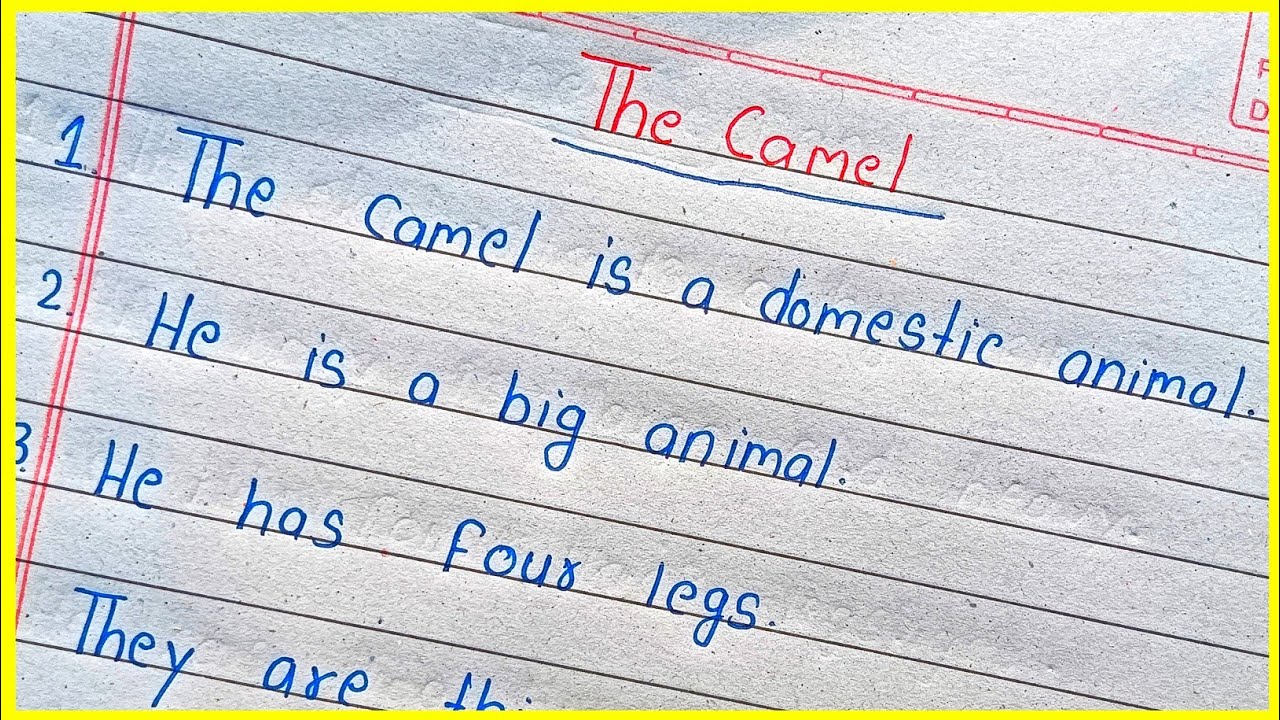 The Camel | 5 Line Essay On The Camel In English - YouTube