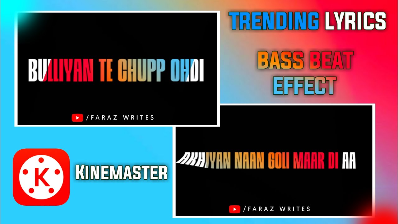 How To Make Status Video || KineMaster || Bass Beat Effect Video Editing Tutorial || faraz Tech ...