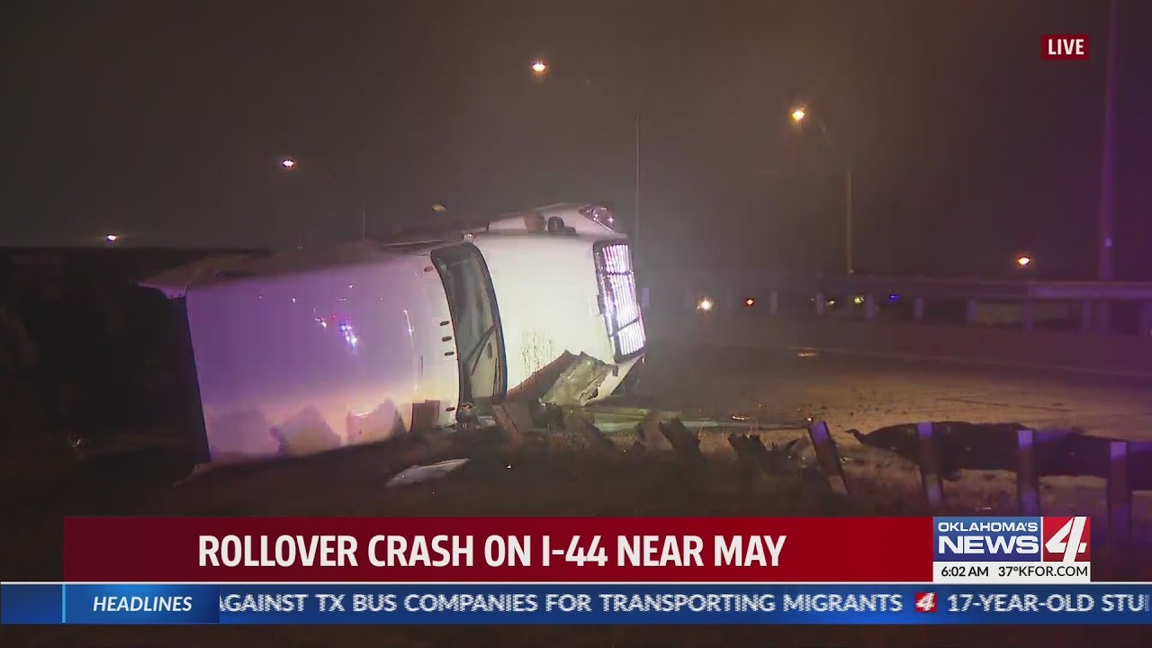 Emergency crews respond to rollover crash on I-44 - YouTube