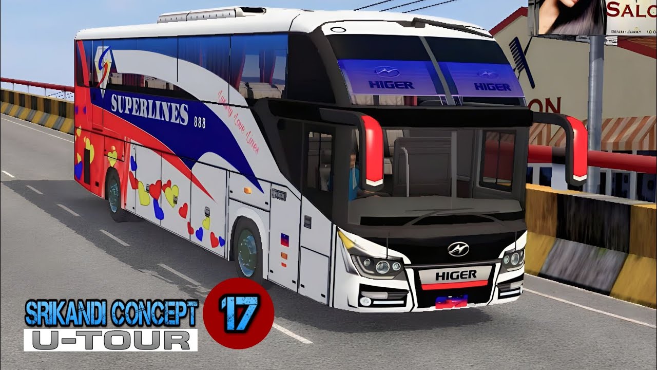 SRIKANDI CONCEPT 17 | HIGER U-TOUR | SUPERLINES Livery. - YouTube