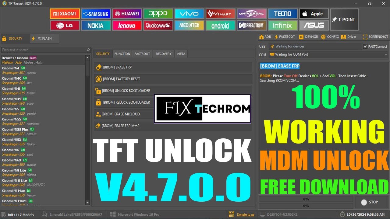 TFT Unlock Tool V4.7.0.0 | 100% Free Working | Big Updates 2024 | Fixed ...