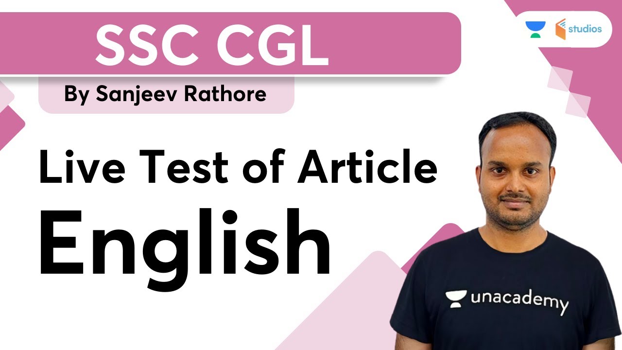 Live Test of Article | SSC CGL | By Sanjeev Rathore Sir | wifistudy ...