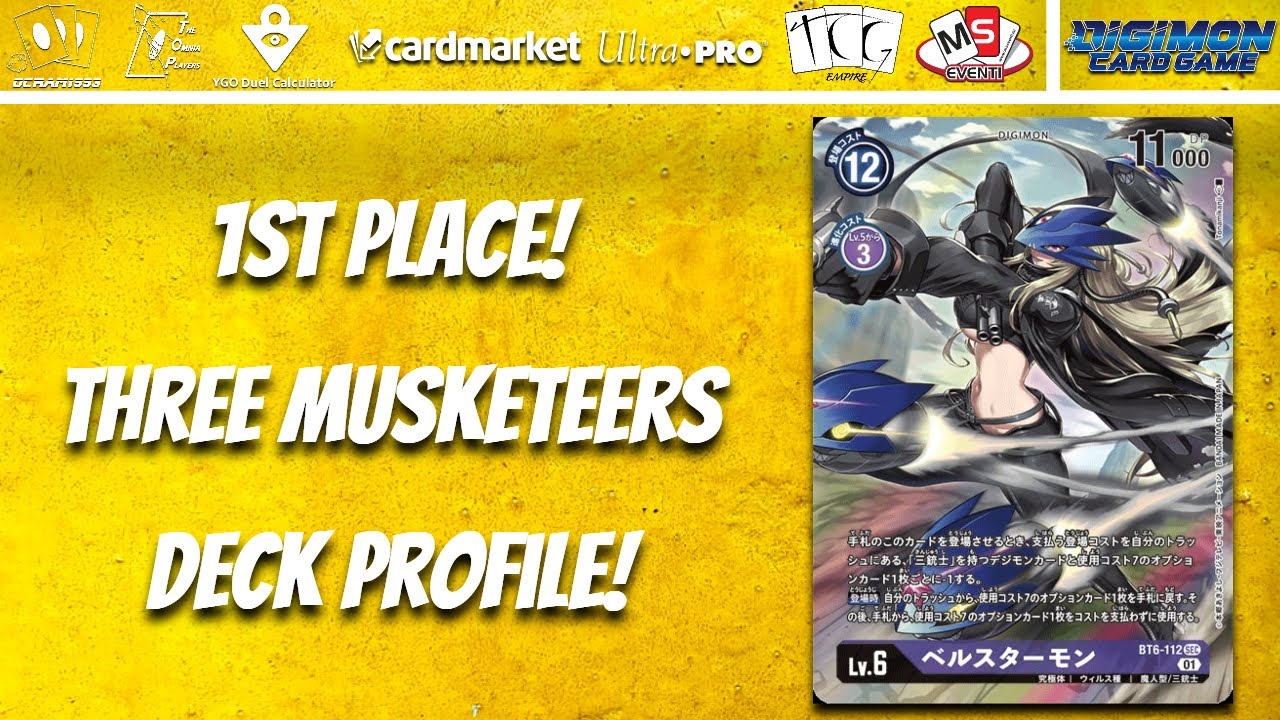 Digimon Card Game! 1st Place Undefeated Three Musketeers Deck! - YouTube