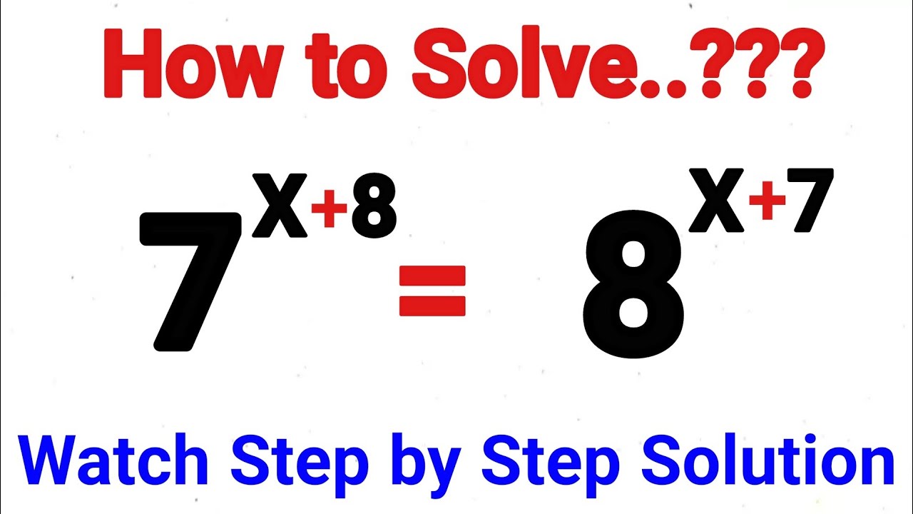 A Nice Math Olympiad Exponential Equation Math Olympiad Question