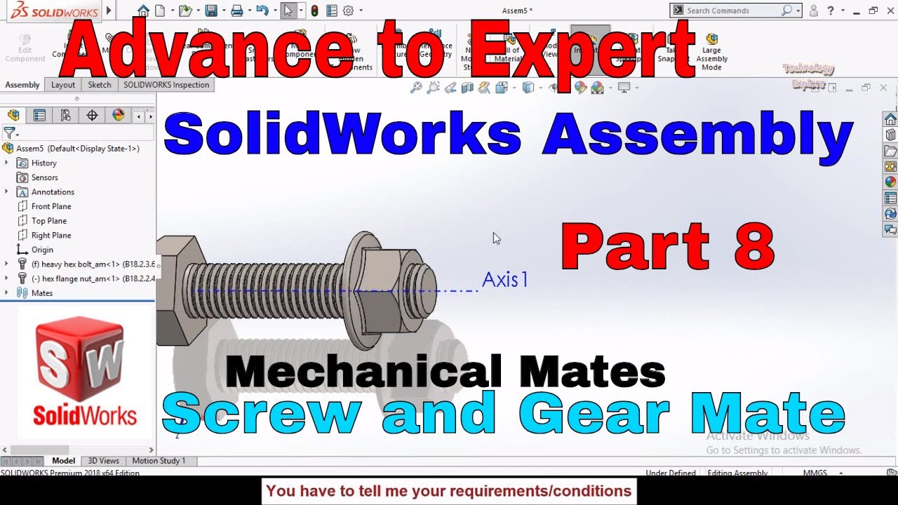 SolidWorks Complete Learning Course Step by Step | Part 8 | SolidWorks ...