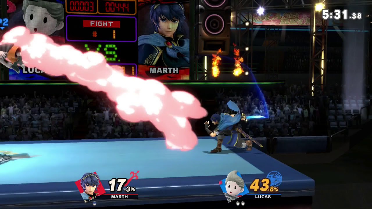 SSBU: Stock/Boxing Ring - SilverKiwi (Marth) v Frenk (Lucas) - YouTube