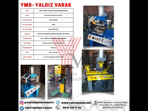 YASTI MARKA - TAM OTOMATİK ALT TABLA HAREKETLİ YALDIZ BASKI MAKİNASI SIFIR İMALAT YÜKSEK KALİTE