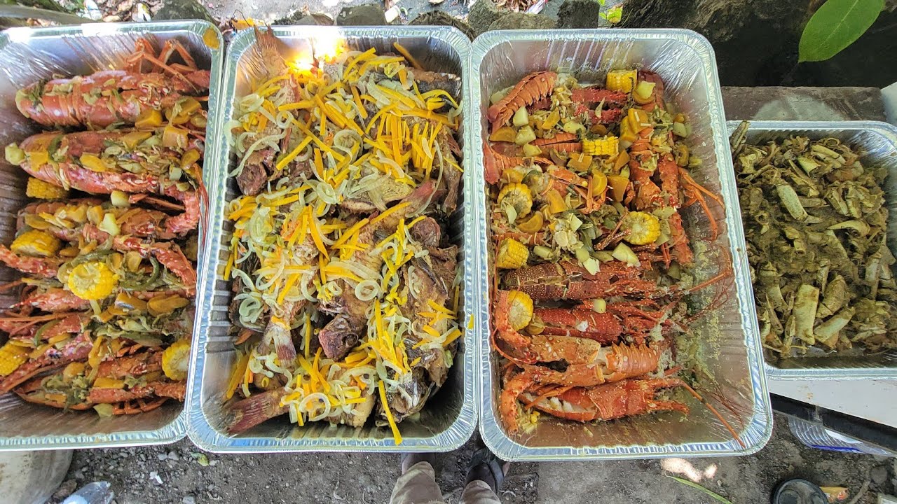 COOKING LOBSTER CURRYING MUD CRABS FRYING FISH FOR A ANNIVERSARY - YouTube
