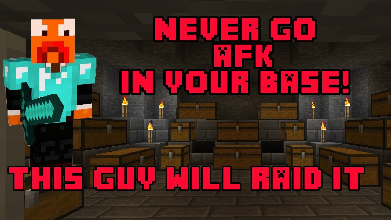 Minecraft Raiding: Never Go AFK In Your Base! - YouTube