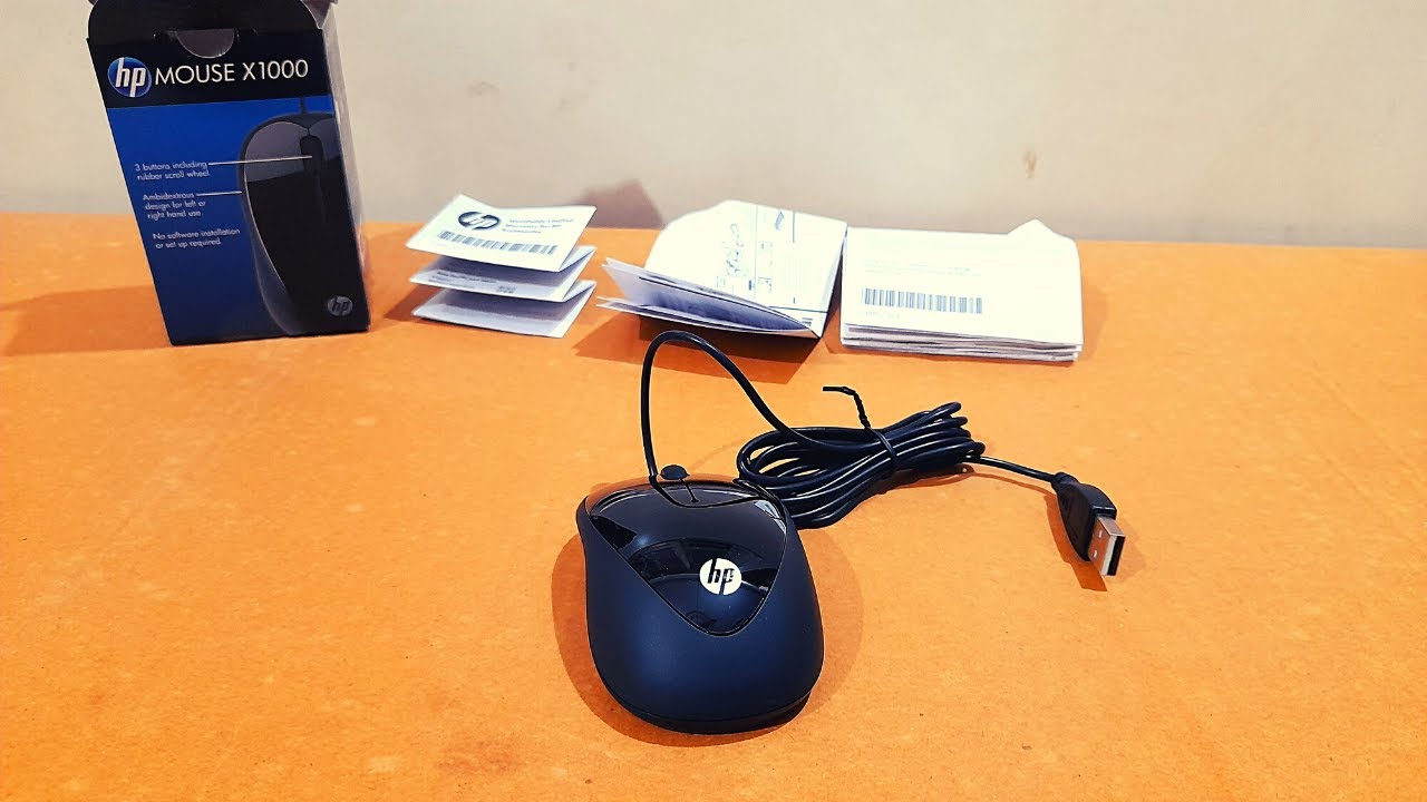 Unboxing and Review of HP X1000 Wired USB Mouse - YouTube