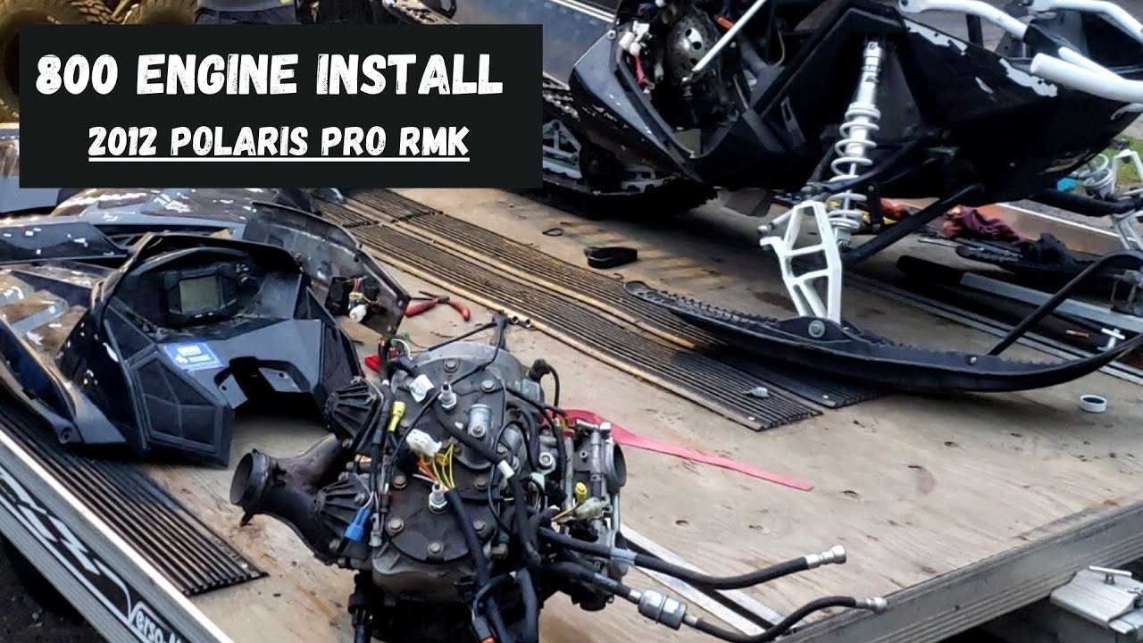 800 Engine Install - 2012 Polaris PRO RMK - YouTube