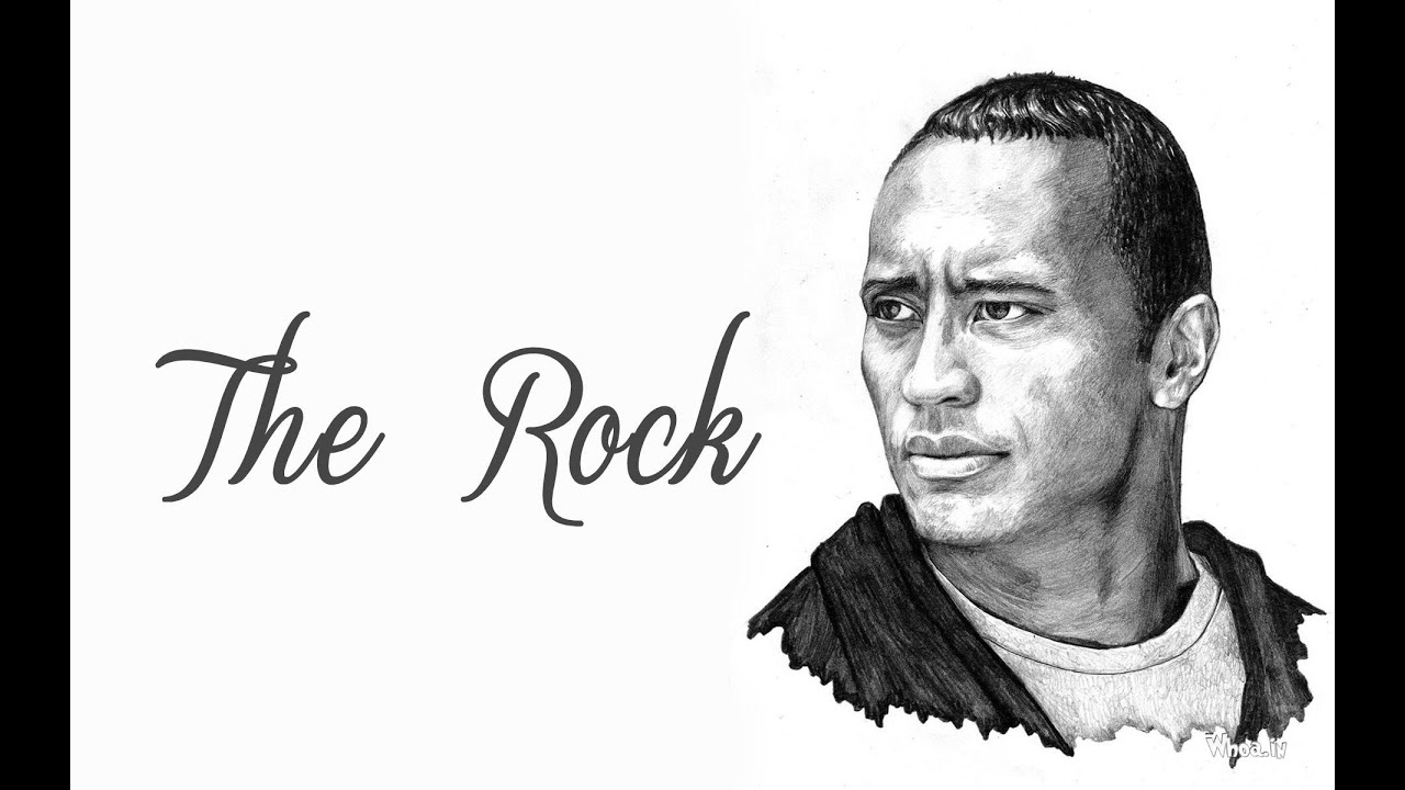 The Rock Speed Drawing Actor and WWE Star - YouTube
