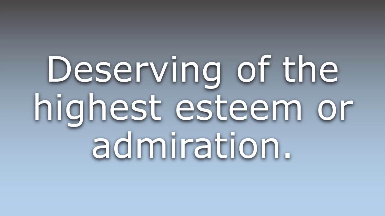 What does Admirable mean? - YouTube