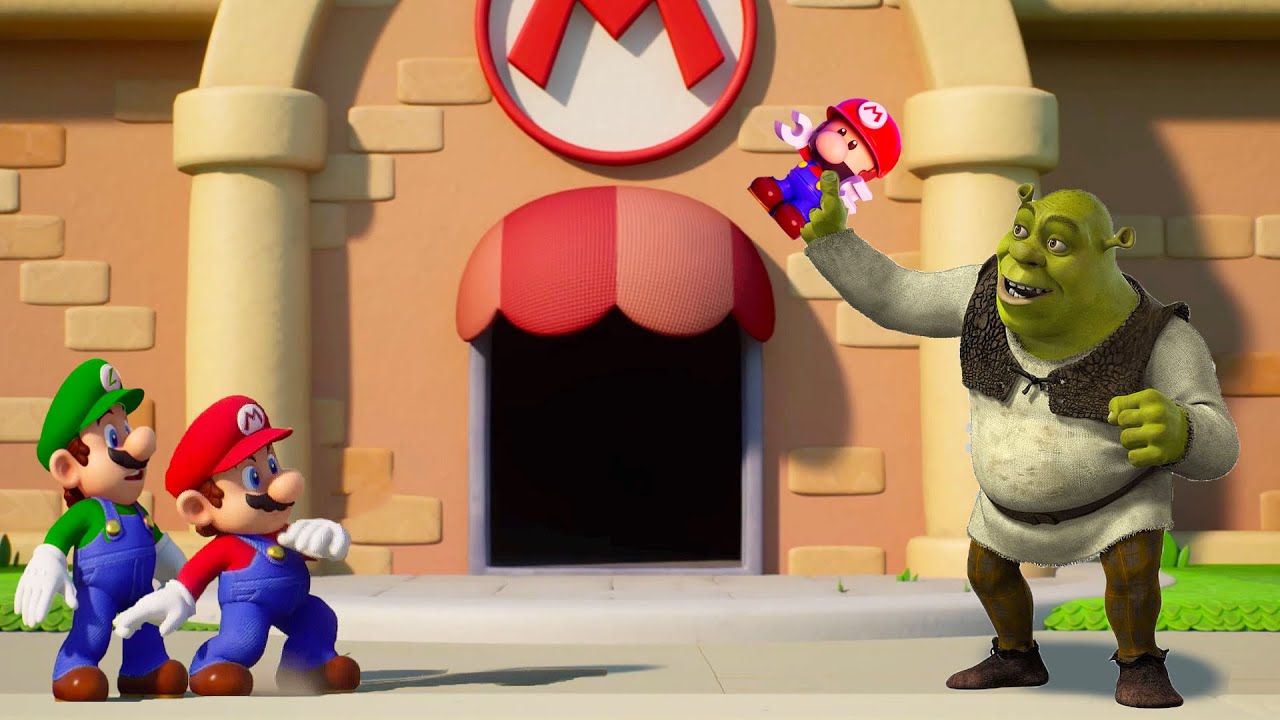 Mario vs Shrek Switch – Walkthrough Part 01 [100%] (4K) - YouTube